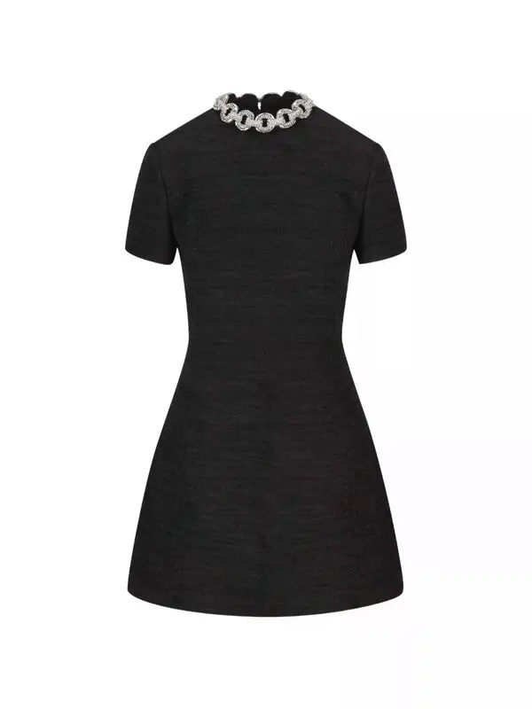 Valentino Garavani Crystal-embellished Mini Dress - Black