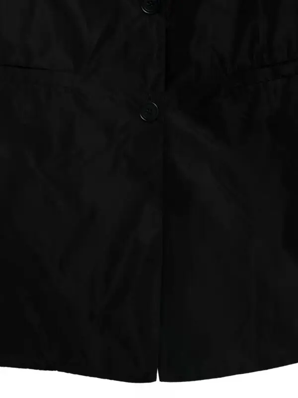 Aspesi Short-sleeve Button-fastening Coat - Black
