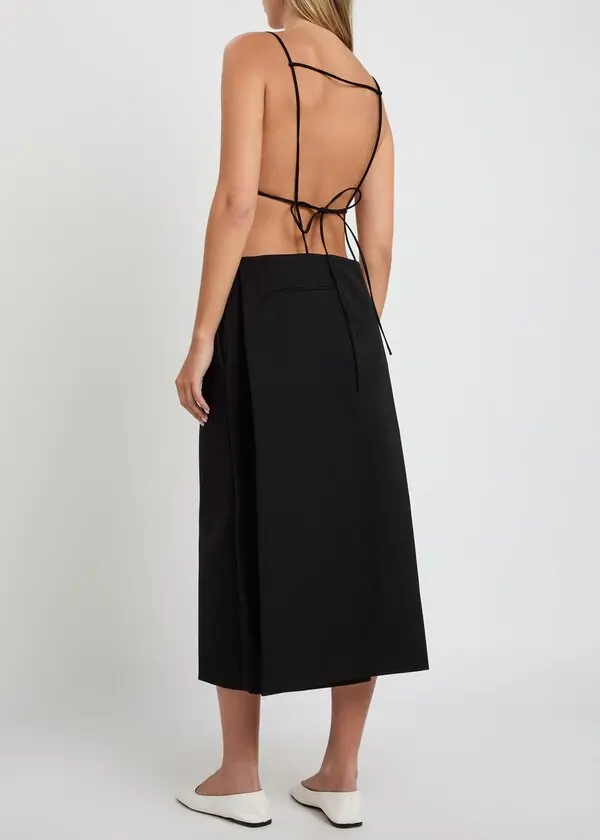 Calvin Klein Open-back Cotton Midi Dress