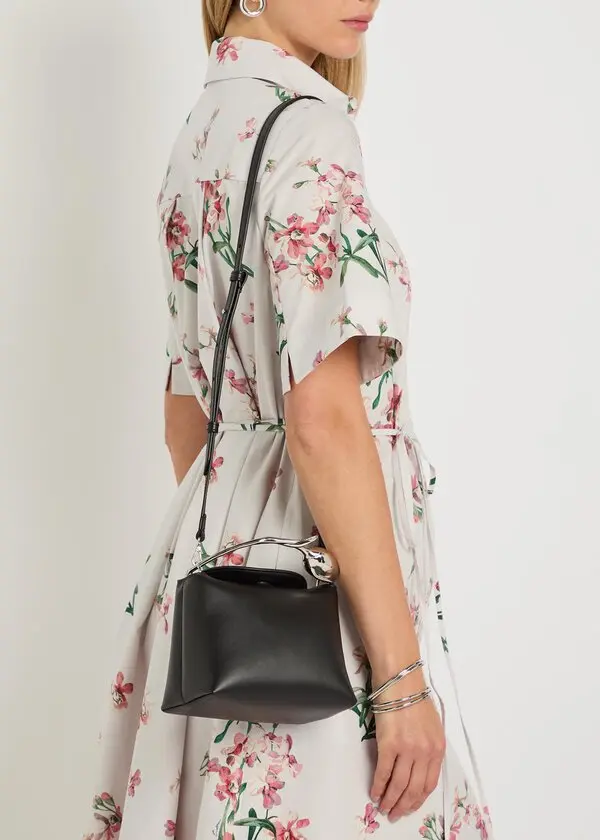 Erdem Bloom Mini Leather Top Handle Bag