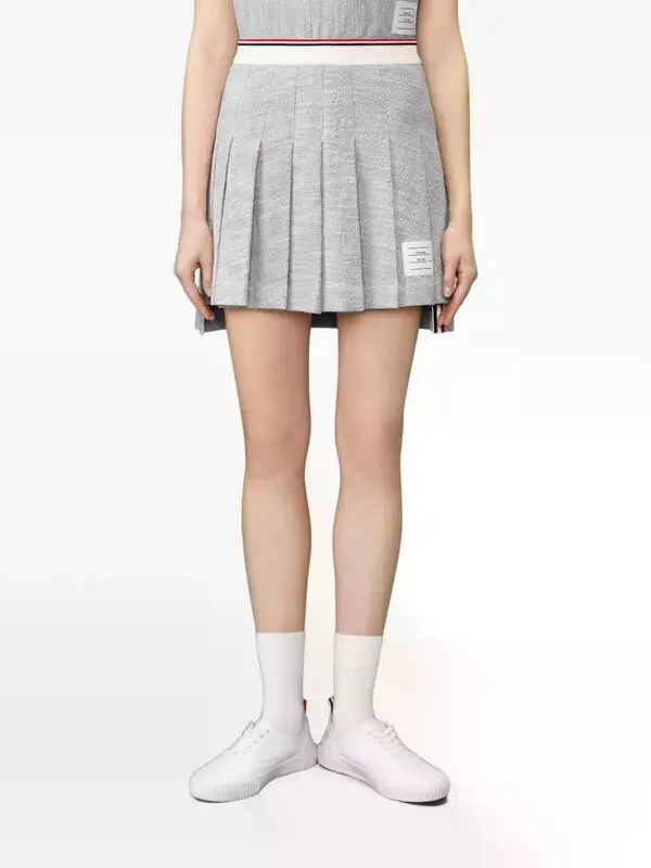 Thom Browne Pleated Tweed Skirt