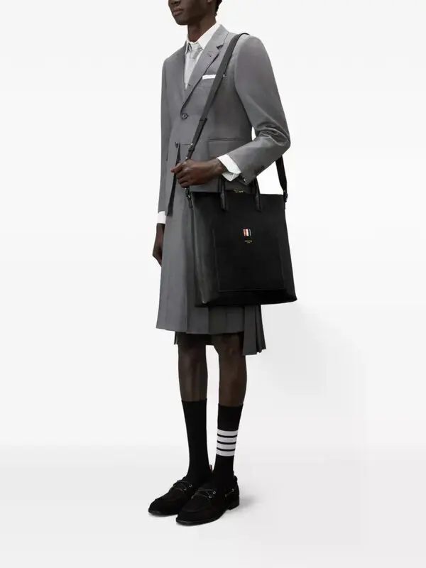 Thom Browne Pebble-grain Leather Tote Bag