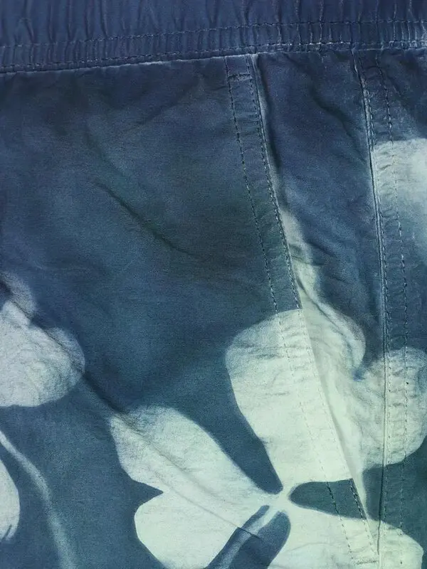 ESCAPISTA Garment-dyed Floral-print Drawstring Swim Shorts