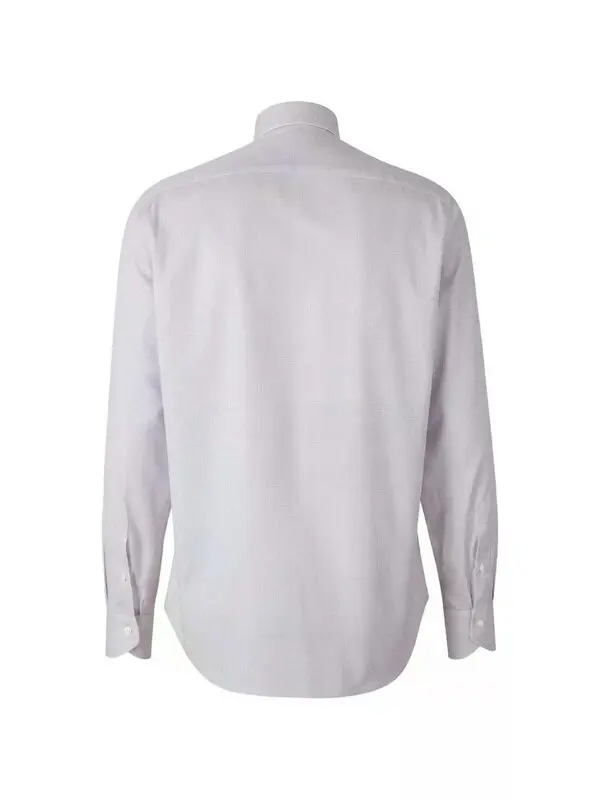 Canali Micro-check Long-sleeve Shirt