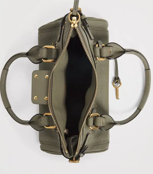 Chloé Leather Paddington Shoulder Bag - Green