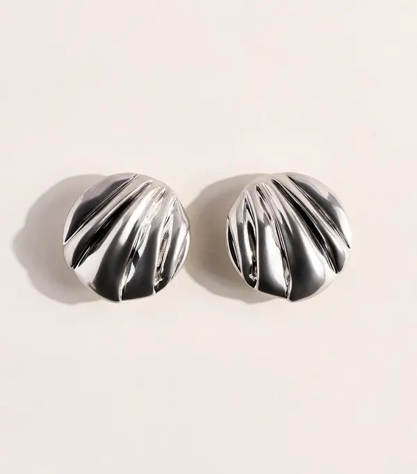 Chloé Pleats Clip-on Earrings - Silver