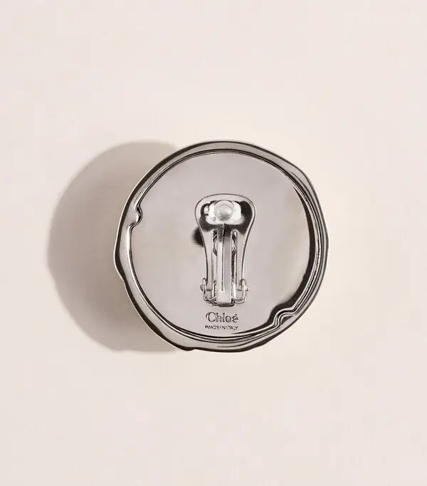Chloé Pleats Clip-on Earrings - Silver