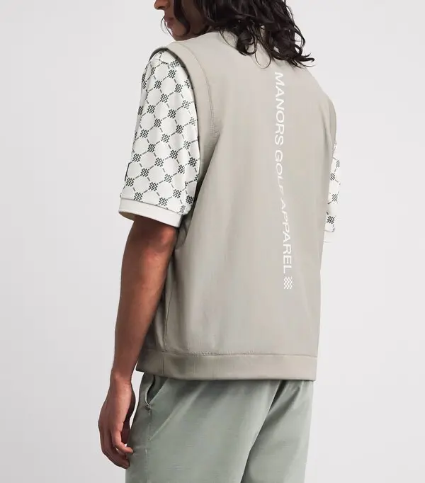 MANORS Reversible V-neck Vest - Beige