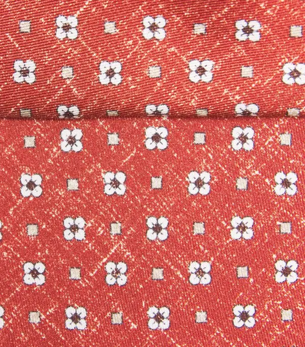 Isaia Silk Floral Neck Tie - Blue