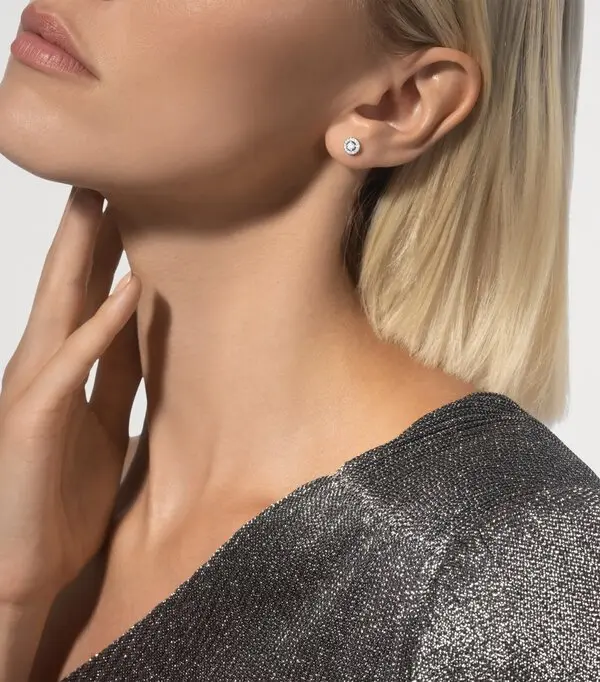 Messika Joy Small Stud Earrings In White Gold And Diamonds