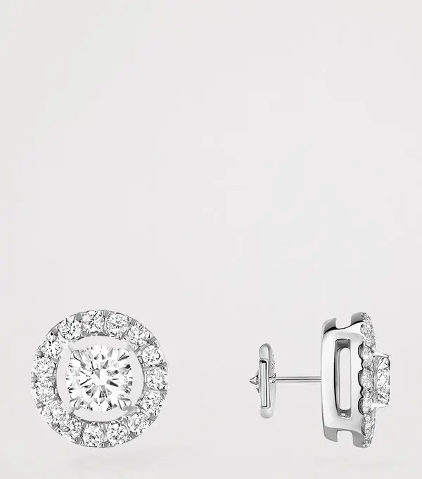 Messika Joy Small Stud Earrings In White Gold And Diamonds