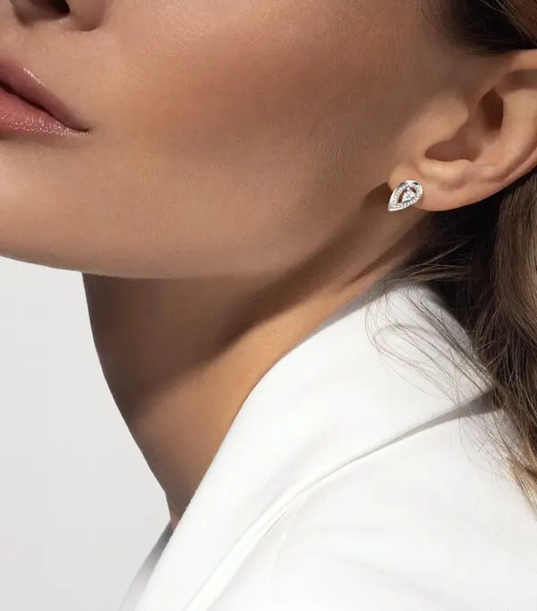 Messika White Gold And Diamond Stud Earrings - Silver