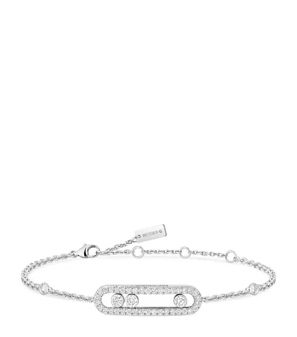 Messika Baby Move Classique Diamond Bracelet In White Gold