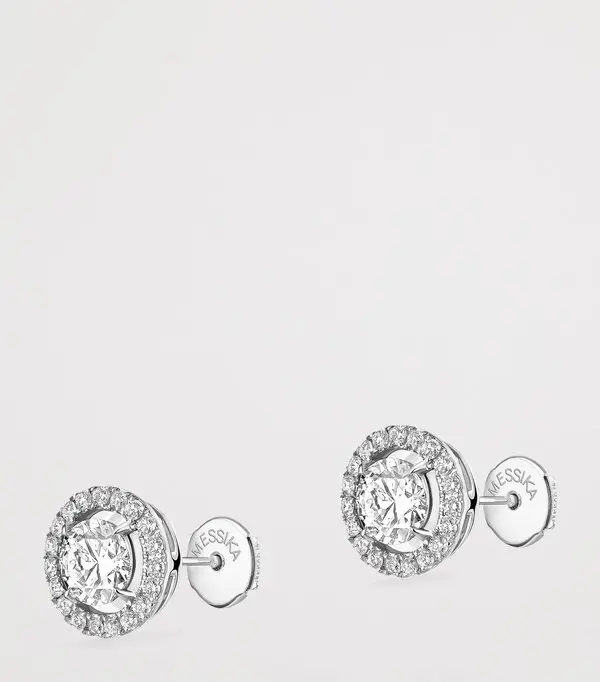 Messika Joy 18k White Gold & Diamond Stud Earrings