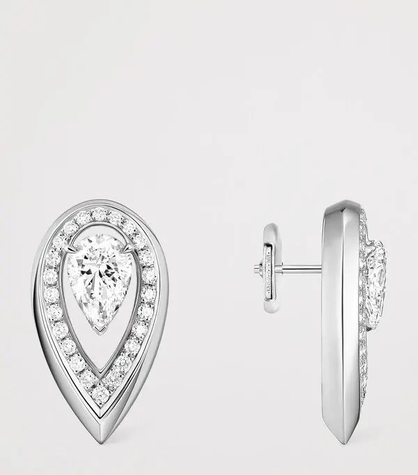 Messika Fiery White Gold And Diamond Stud Earrings