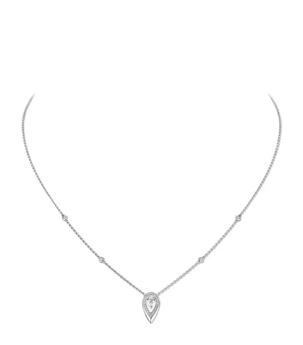 Messika Fiery Diamond Necklace In White Gold - Silver