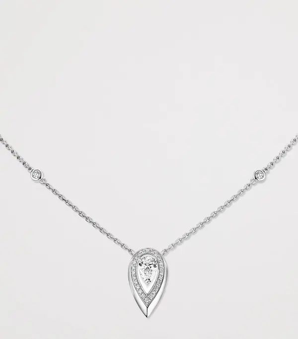Messika Fiery Diamond Necklace In White Gold