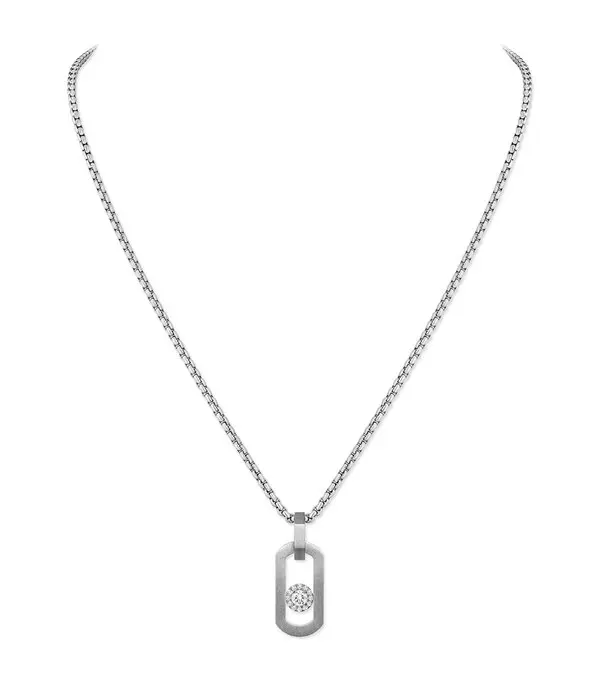 Messika So Move Titanium And Diamond Pendant Necklace