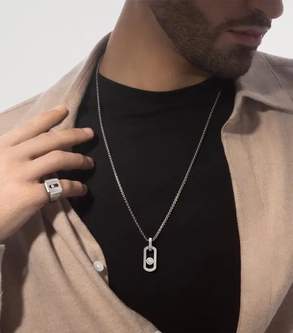 Messika So Move Titanium And Diamond Pendant Necklace