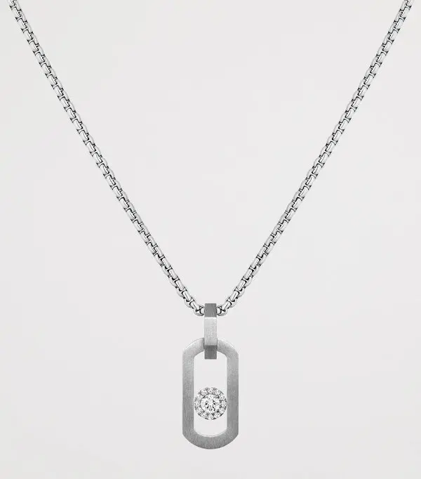 Messika So Move Titanium And Diamond Pendant Necklace