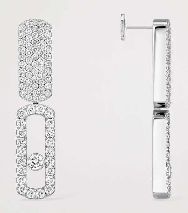 Messika Imperial Move White Gold And Diamond Drop Earrings