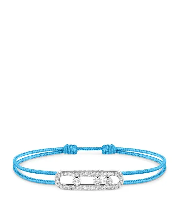 Messika White Gold And Diamond Pavé Bracelet - Silver