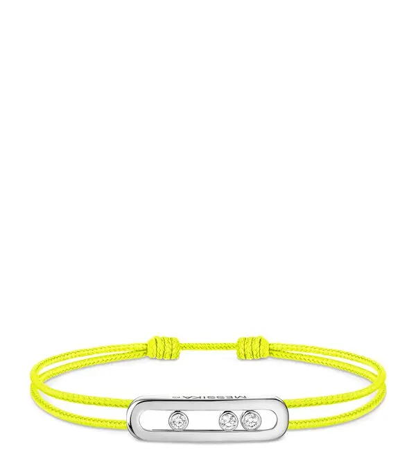 Messika Care Diamond And White Gold Cord Bracelet - Silver