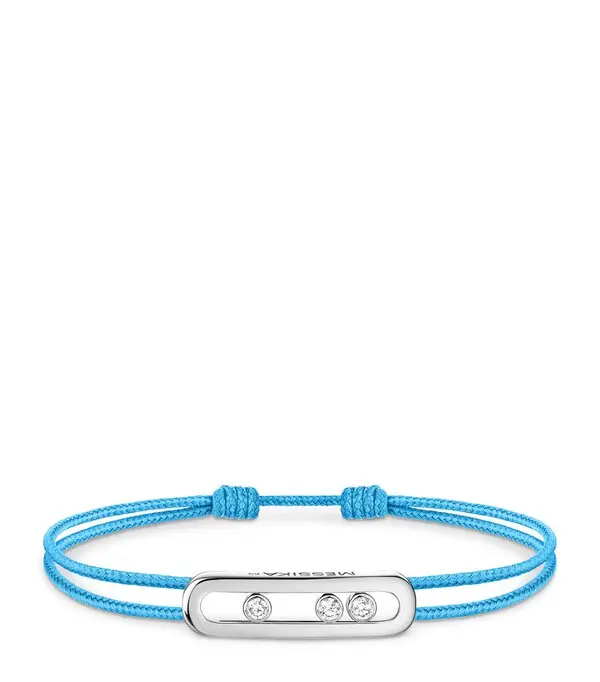 Messika White Gold And Diamond Cord Bracelet - Silver