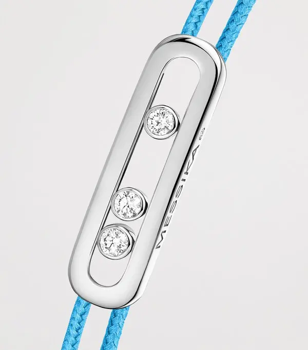 Messika 18 Carat White Gold Diamond Cord Bracelet - Silver