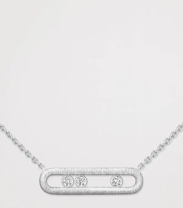 Messika Move Classique 18 Karat White Gold Diamond Necklace