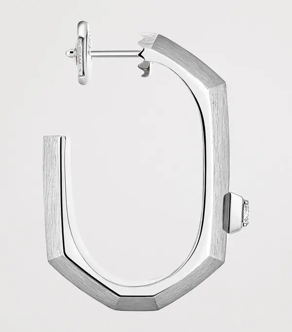 Messika Moderniste Small White Gold And Diamond Single Hoop Earring