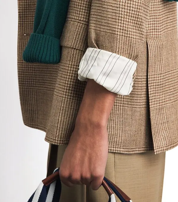 Polo Ralph Lauren Linen-silk-wool Glenplaid Blazer - Brown