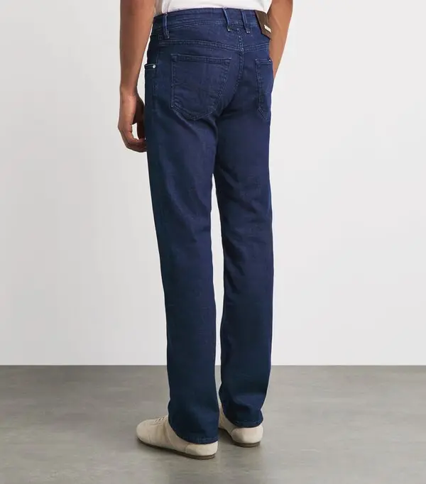 Jacob Cohen Straight Fit Jeans With Crocodile Leather Patch