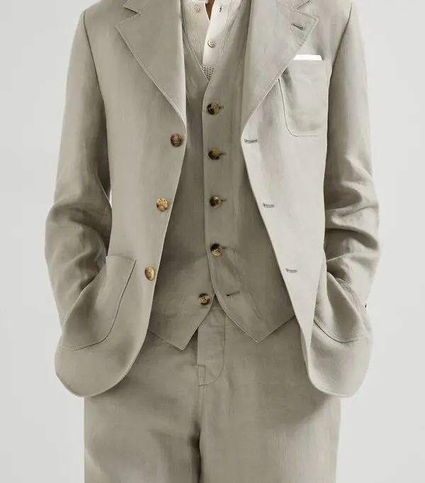 Brunello Cucinelli Linen 3-piece Suit
