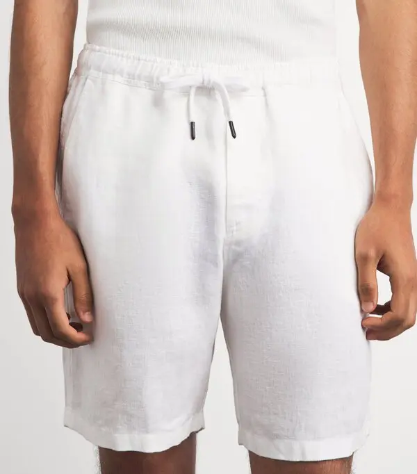 Derek Rose Vienna Linen Shorts - White