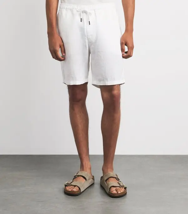 Derek Rose Vienna Linen Shorts - White