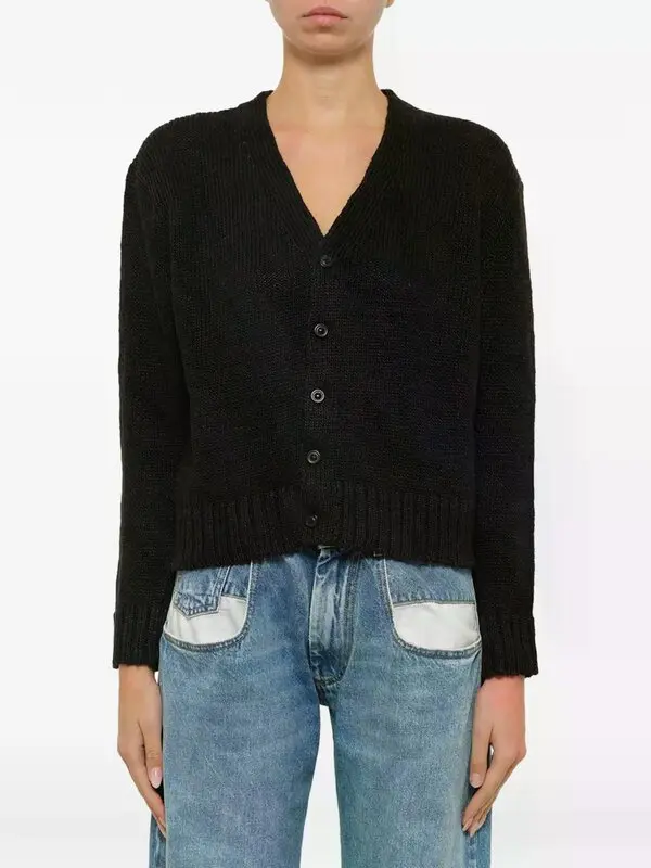 MAISON MARGIELA Four-stitch Logo Hemp Cardigan