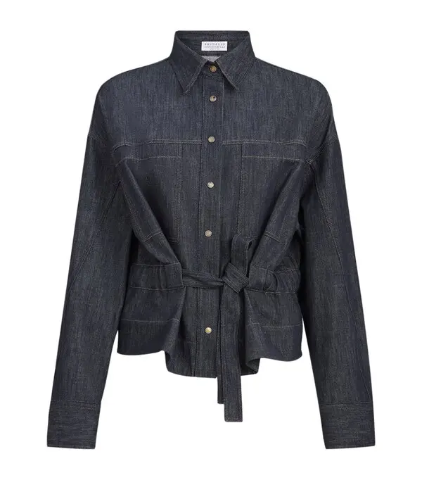 Brunello Cucinelli Denim Shirt With Self-tie Detail