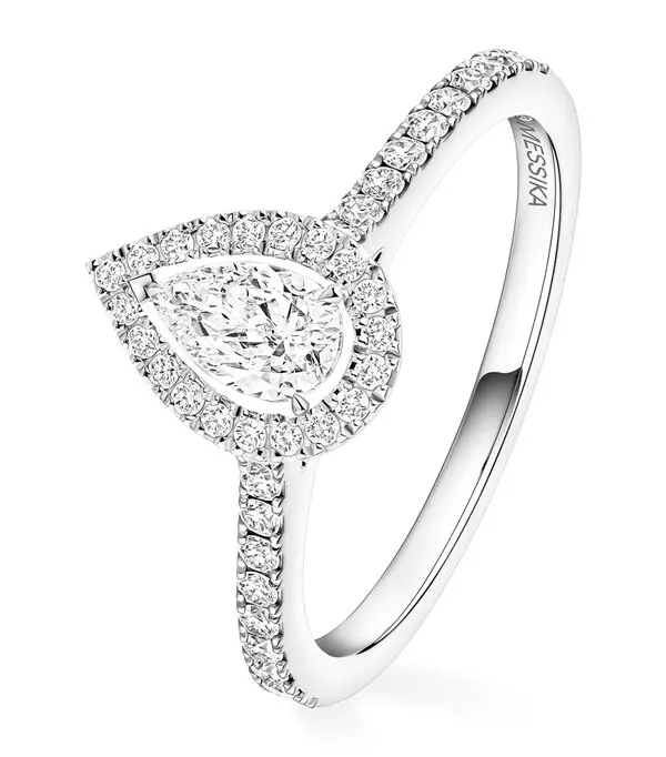 Messika 18 Karat White Gold And Diamond Ring - Silver