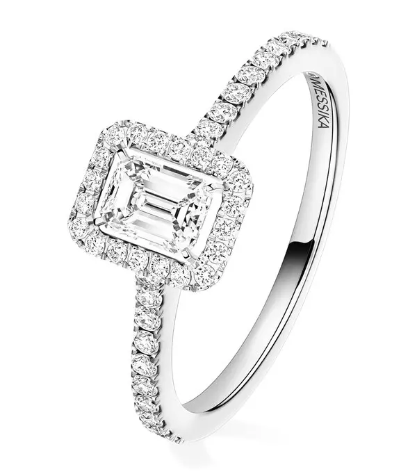 Messika Joy 18 Carat White Gold And Diamond Ring - Silver