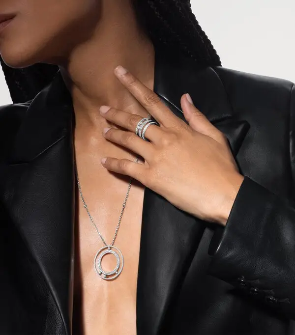 Messika Move Romane Large Ring In White Gold And Diamonds