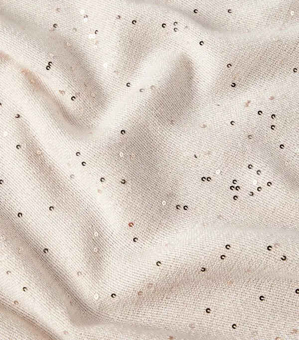 Brunello Cucinelli Cashmere-silk Embellished Scarf - Beige