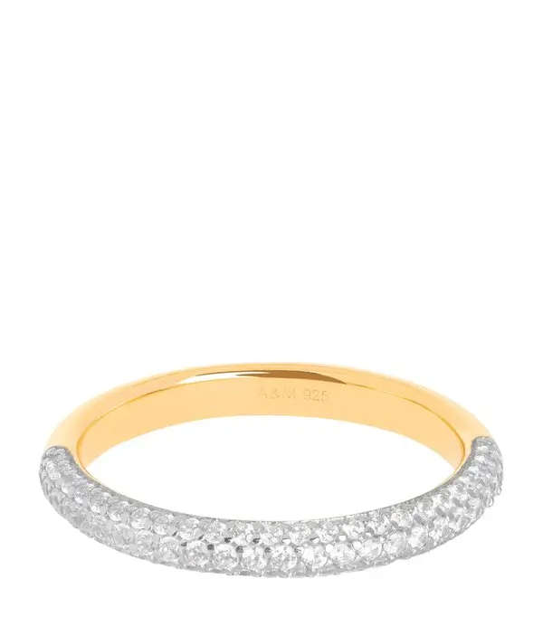 ASTRID & MIYU Plated Pavé Essential Ring - Gold