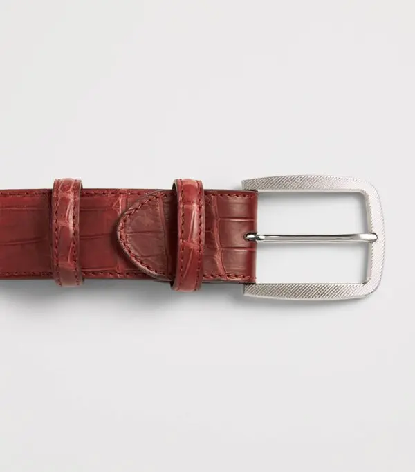 ELLIOT RHODES Alligator Leather Belt