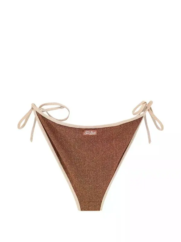 MC2 SAINT BARTH Glitter Effect Side-tie Bikini Bottoms