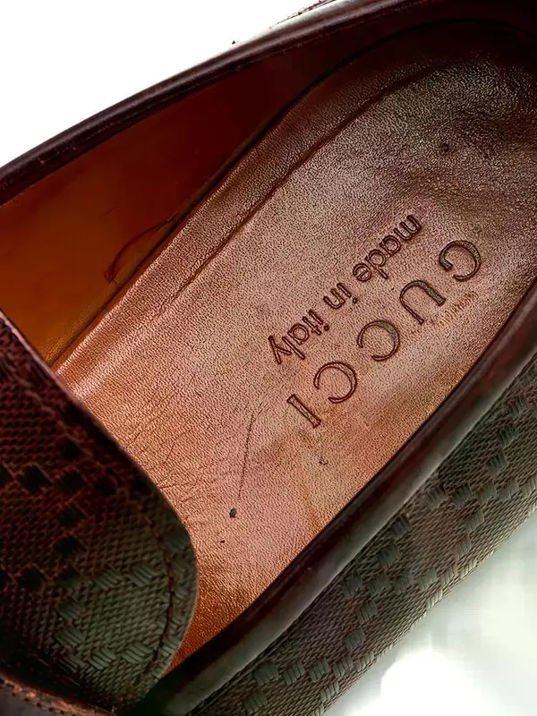 Gucci Hilary Diamante-embossed Penny Loafers
