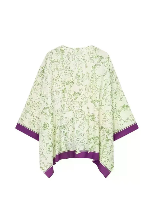 Shanghai Tang Graphic Print Tunic - Neutrals