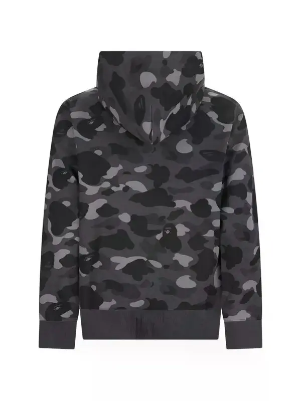 A BATHING APE Camouflage Logo Hoodie - Black
