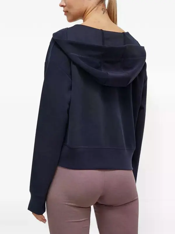 CASALL V-neck Hoodie With Long Sleeves And Ribbed Cuffs