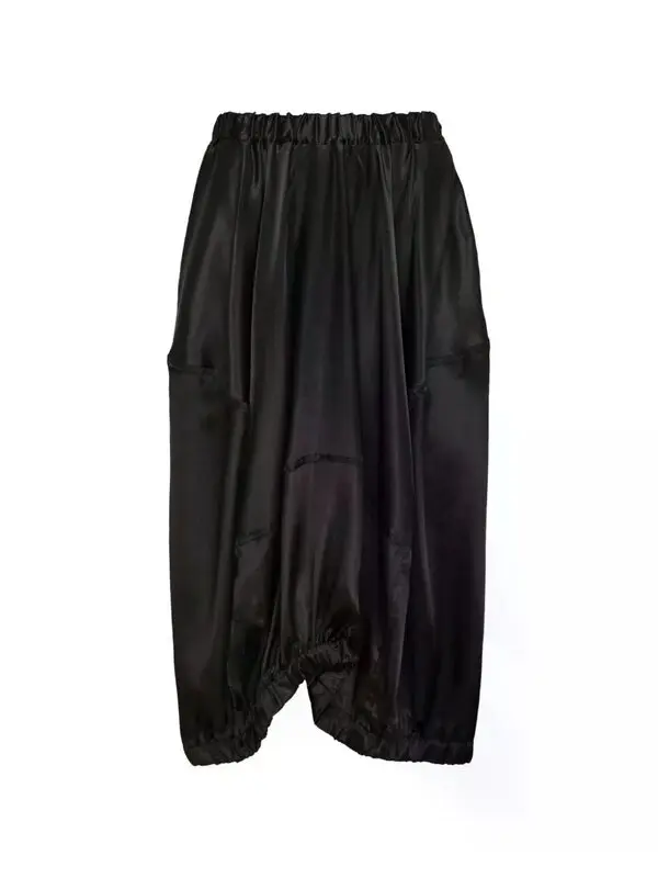 Comme Des Garçons Satin Draped Midi Skirt